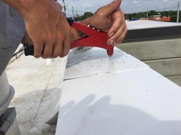 Arby's Standing Seam and Coping Installation Maryville, TN