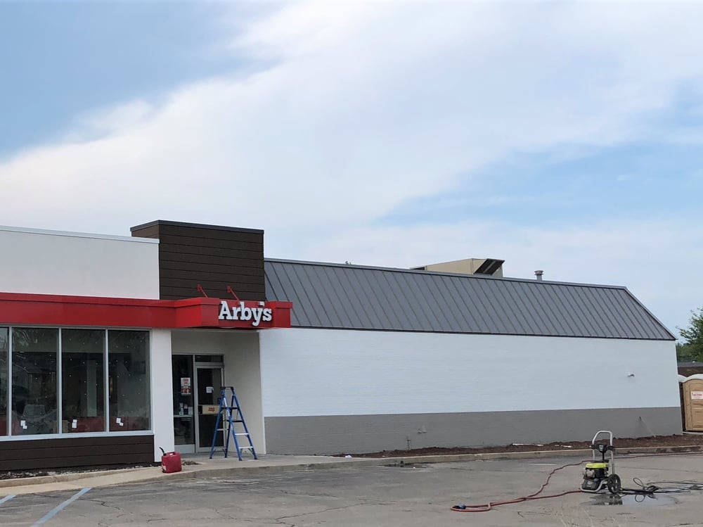 Arby's Standing Seam Roof & Metal Coping Installation Portland, IN
