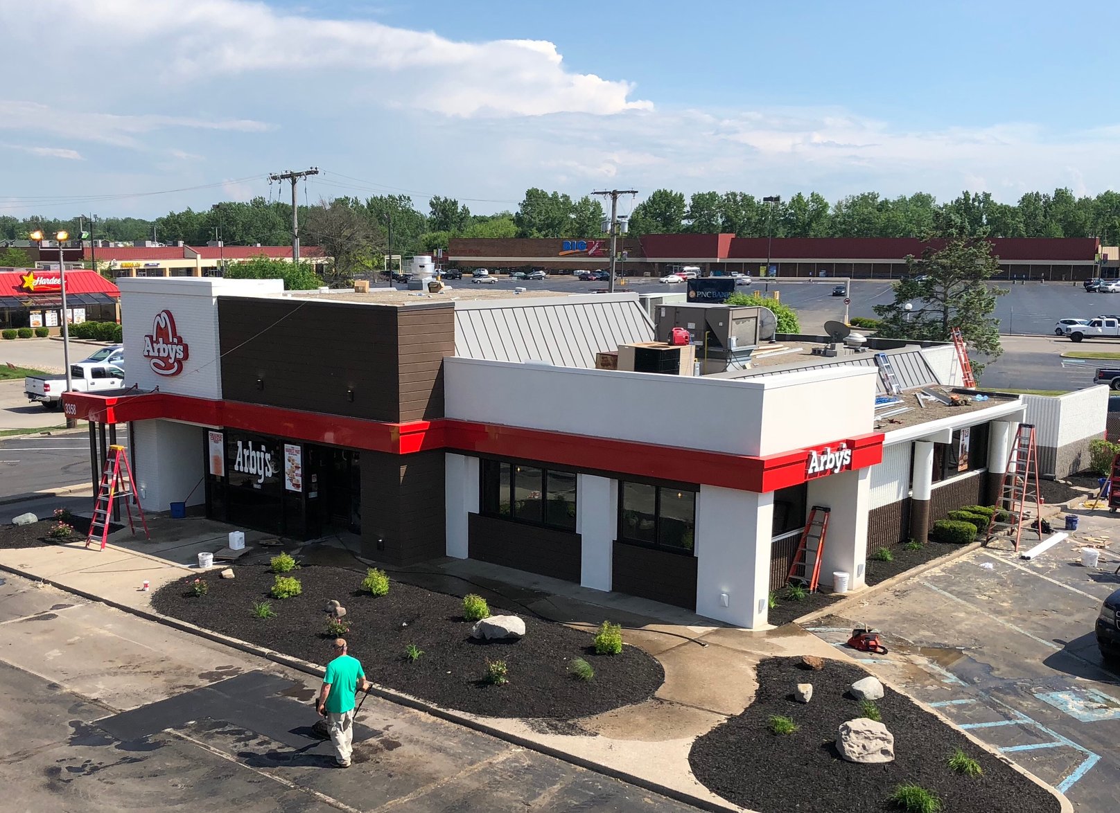Arby's Warsaw, IN Standing Seam Metal Roof Installation & Metal Coping