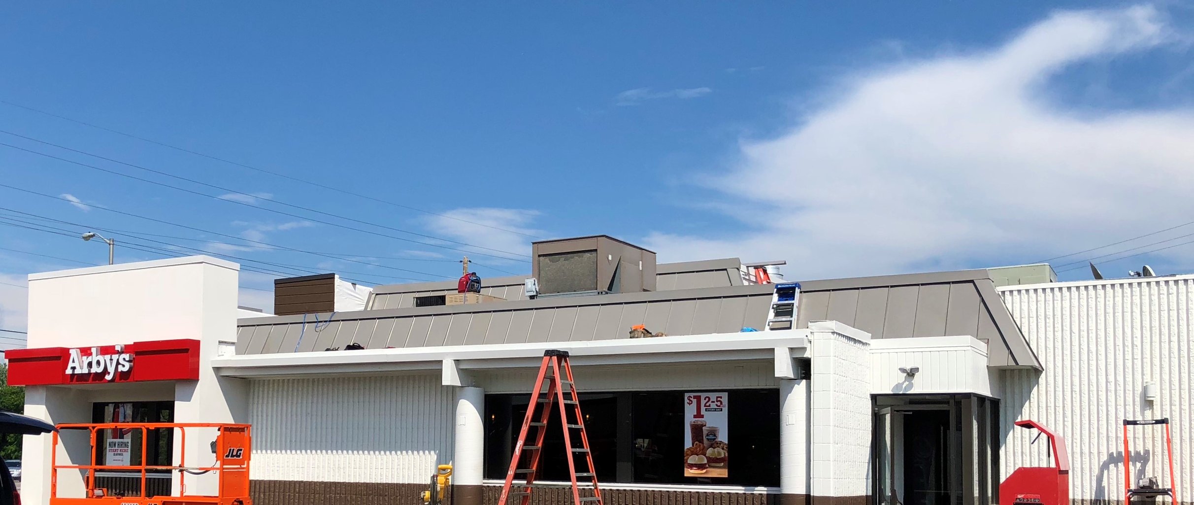 Arby's Warsaw, IN Standing Seam Metal Roof Installation & Metal Coping