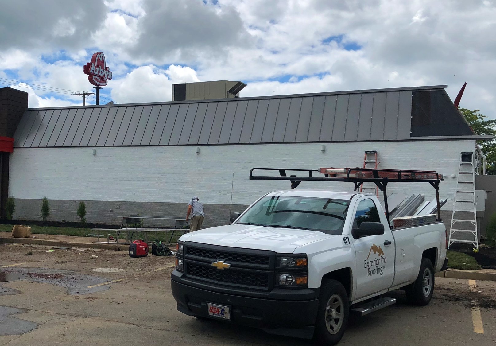 Arby's Winchester, IN Standing Seam, Flat Roof, & Coping Installation