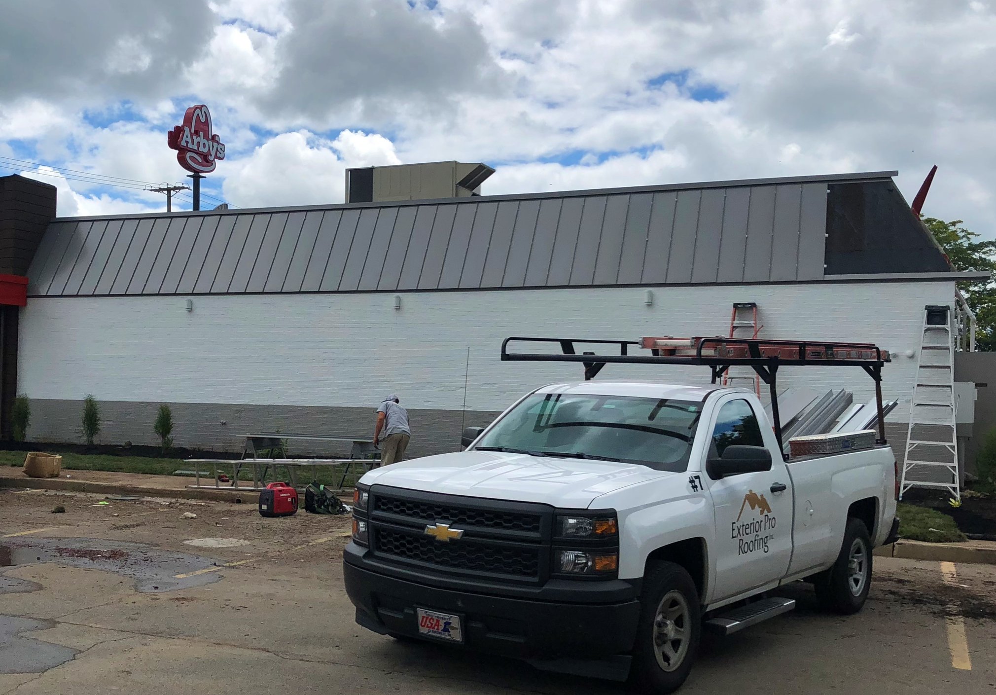Arby's Winchester, IN Standing Seam, Flat Roof, & Coping Installation