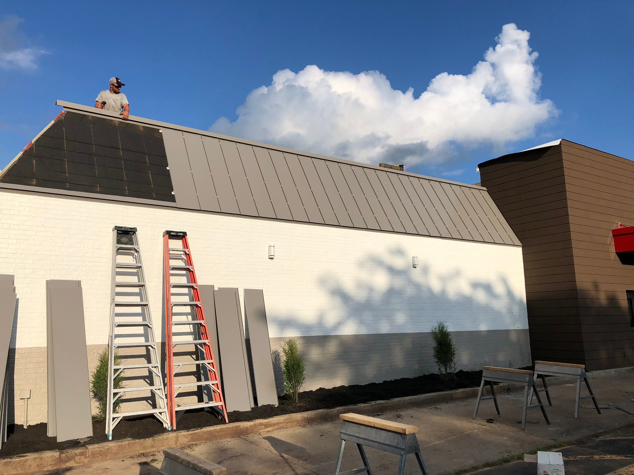 Arby's Winchester, IN Standing Seam, Flat Roof, & Coping Installation