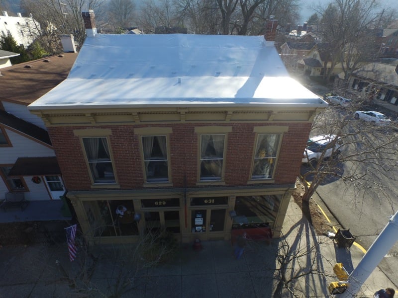 Box Gutter repair ann metal roof repair Indiana