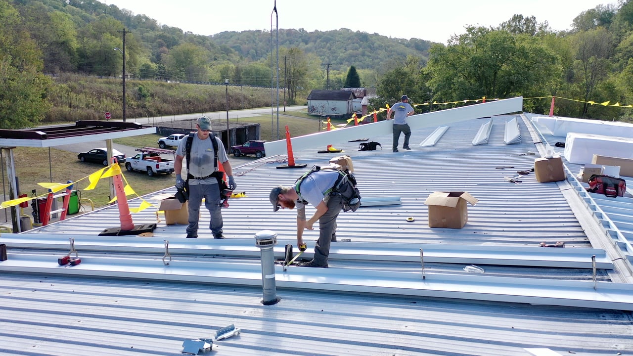 Standing Seam Metal Roof 238T metal over metal City of Madison Indiana
